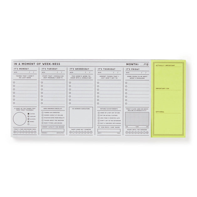 Weekly Overview Notepad – Seagrape Apothecary