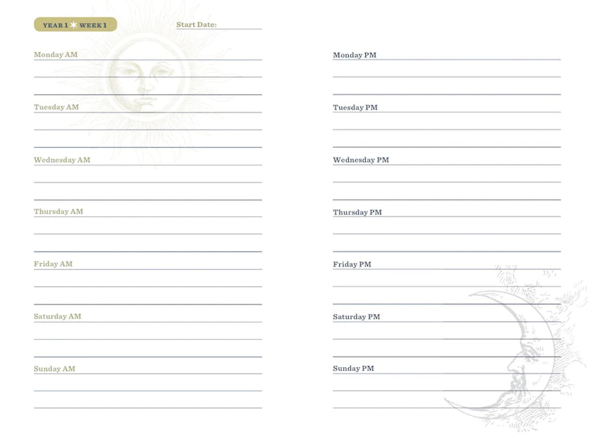 Sun & Moon Journal: A Three-Year Chronicle for Morning Thoughts & Even ...