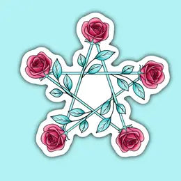Rose Pentagram Sticker – Seagrape Apothecary